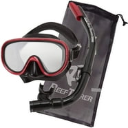 Intex Surf Rider Youth Swimming & Diving Mask Snorkel Set, Black/Red ...