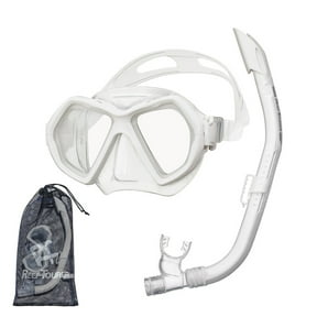Reef Tourer Adult Single-Window Mask, Snorkel & Fin Traveling Set ...