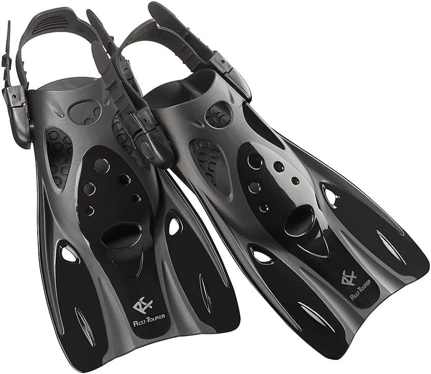 Reef Tourer Snorkel Fins for Kids and Adults, Adjustable Open Heel ...