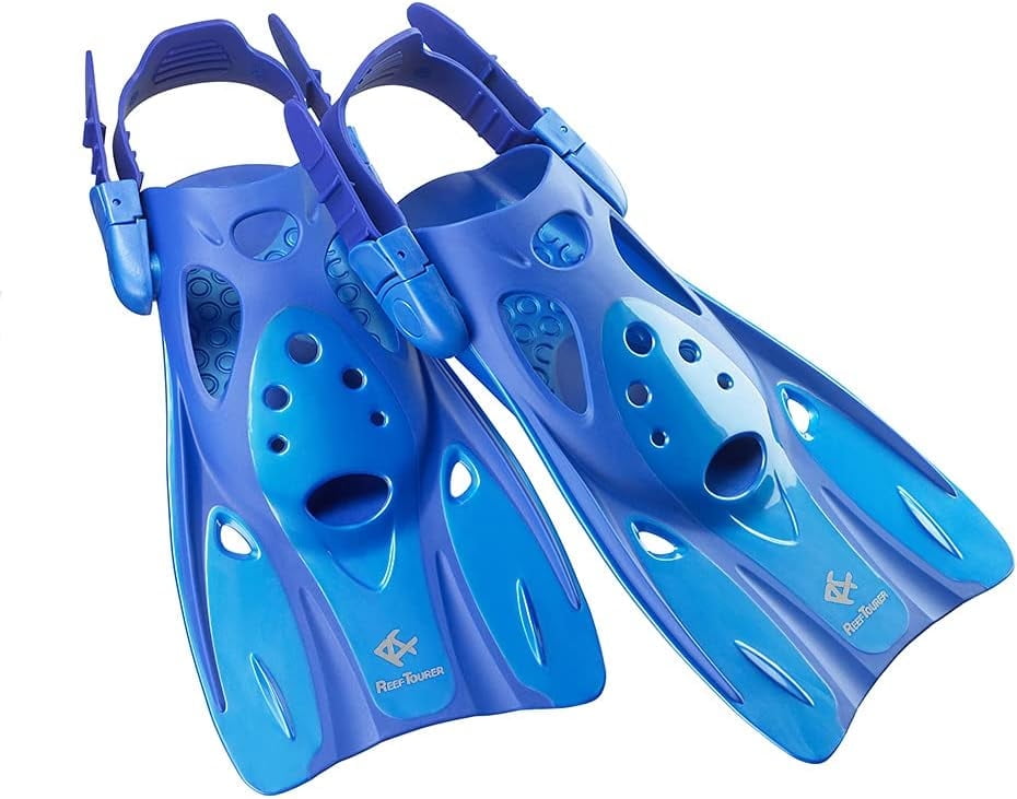 Reef Tourer, Snorkel Fins for Kids and Adults, RF0106P, Blue Large ...