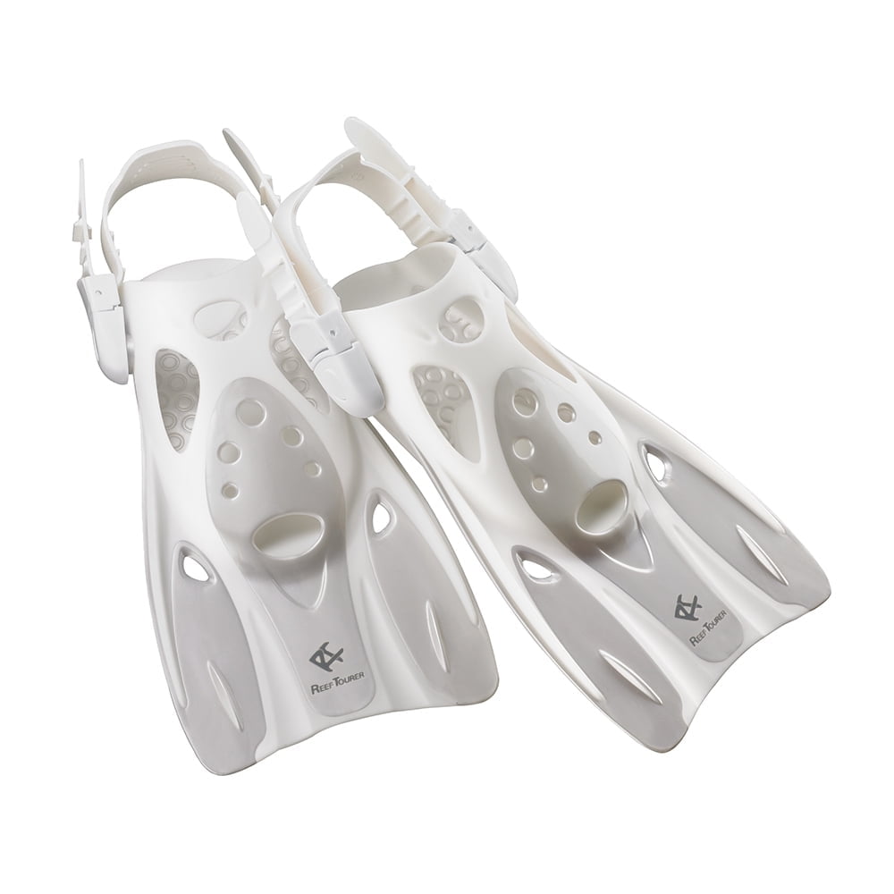 Reef Tourer Snorkel Fins for Kids and Adults, Adjustable Open Heel ...