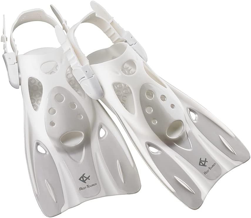 Reef Tourer Snorkel Fins for Kids and Adults, Adjustable Open Heel ...