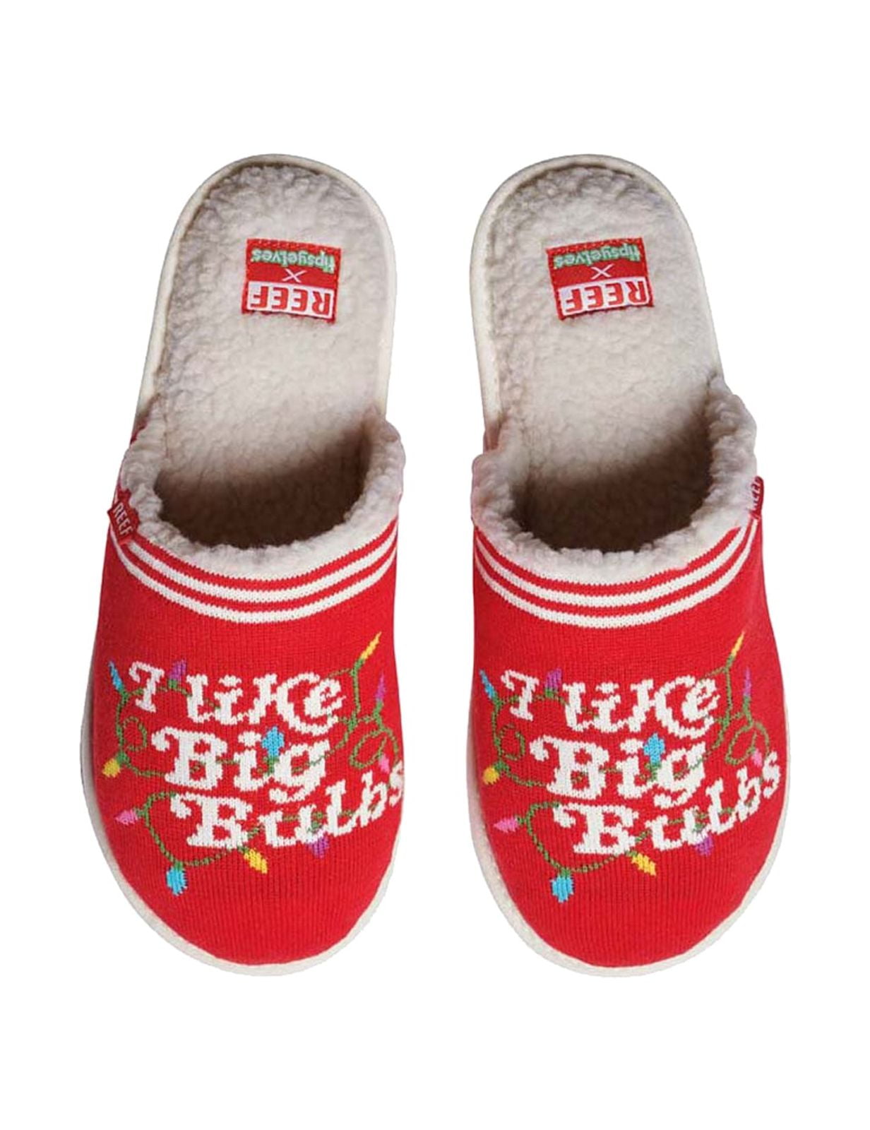 Reef X Tipsy Elves I Like Big Bulbs Slippers - Multi - Walmart.com