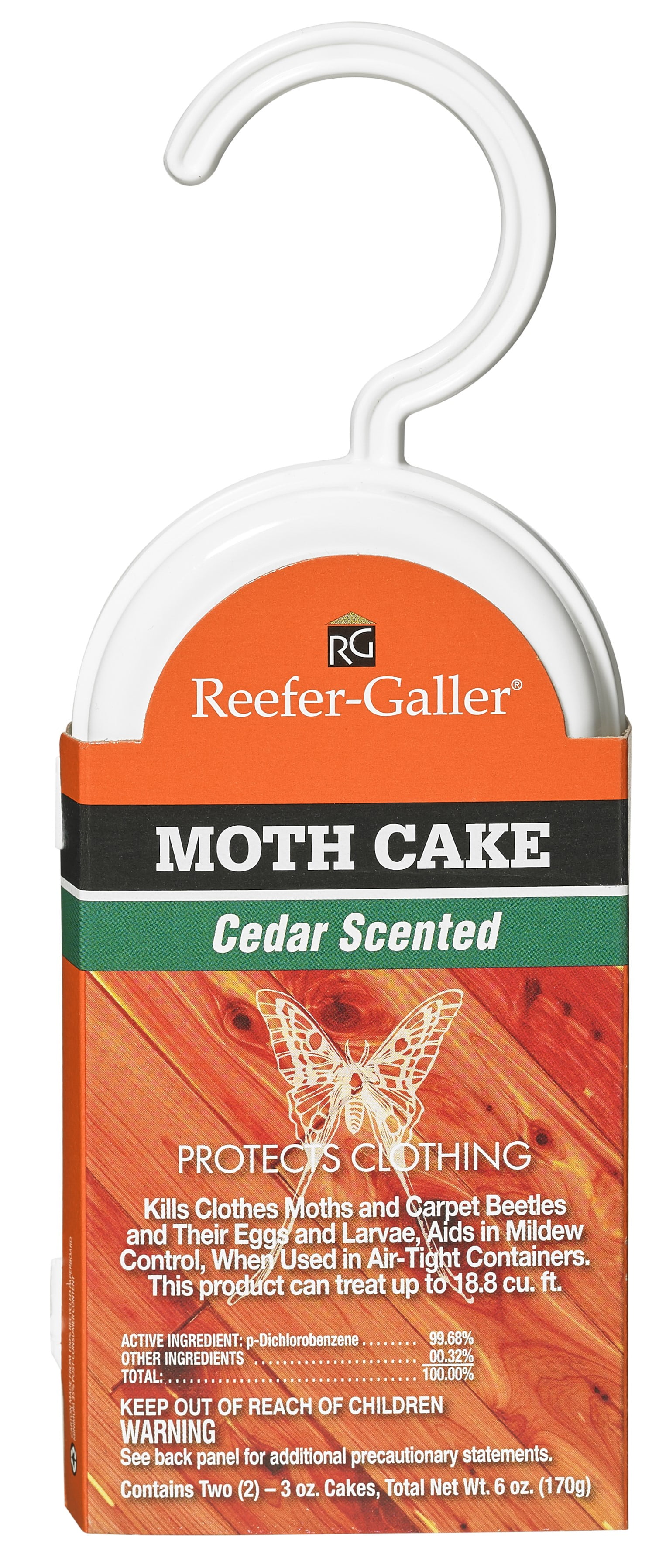Reefer Galler Moth Cake, Cedar Scent, 3 oz, 2 Ct - Walmart.com