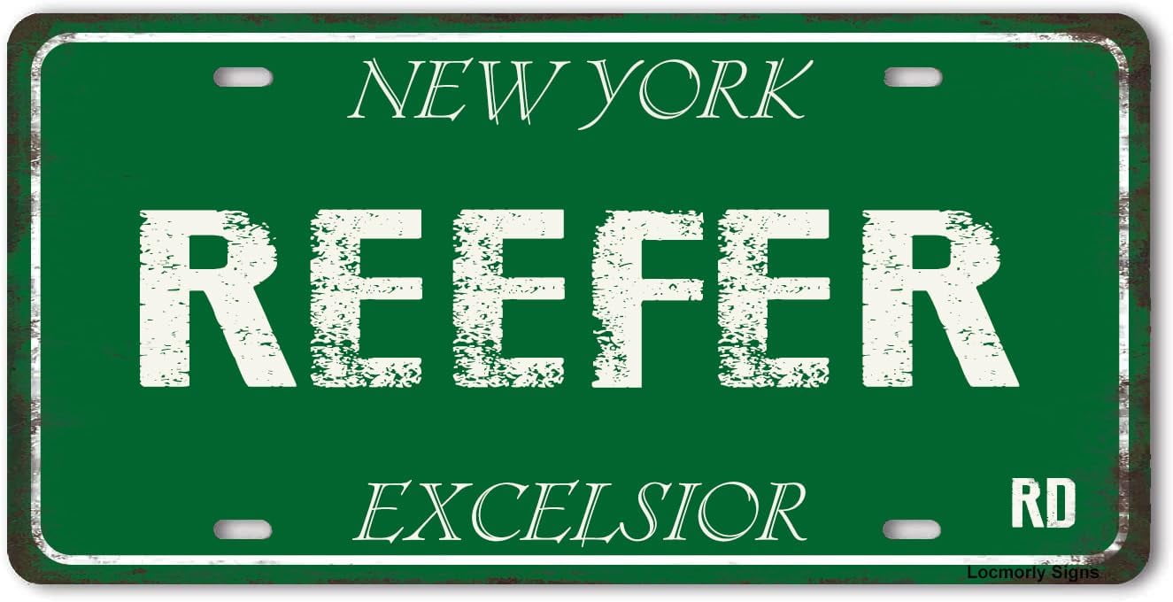 Reefer Road Street Sign Aluminum Sign, 6x12 Inch, Retro Wall Decor ...