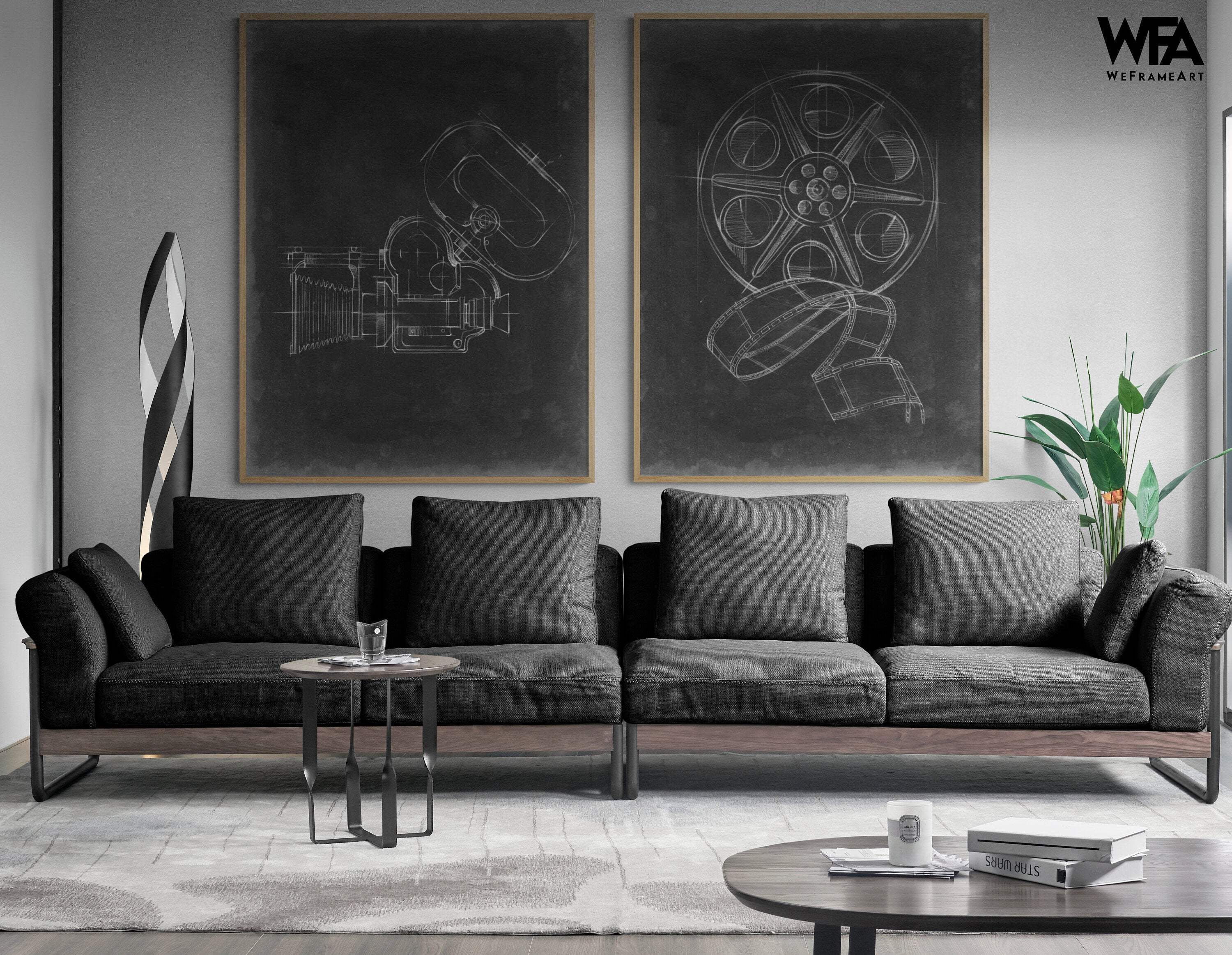 Reel Blueprint I and Camera Blueprint V by Ethan Harper Painting Print ...