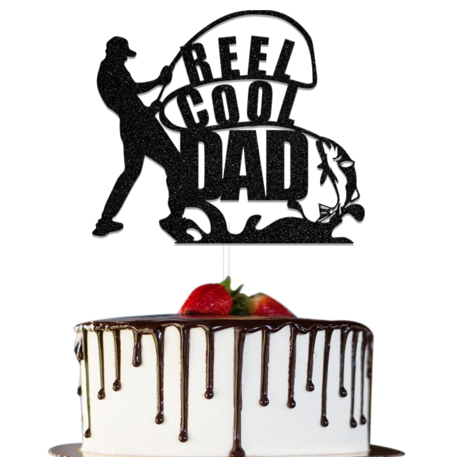 Reel Cool Dad Cake Topper, Dad RST1 Happy Birthday Cake Topper, Happy ...