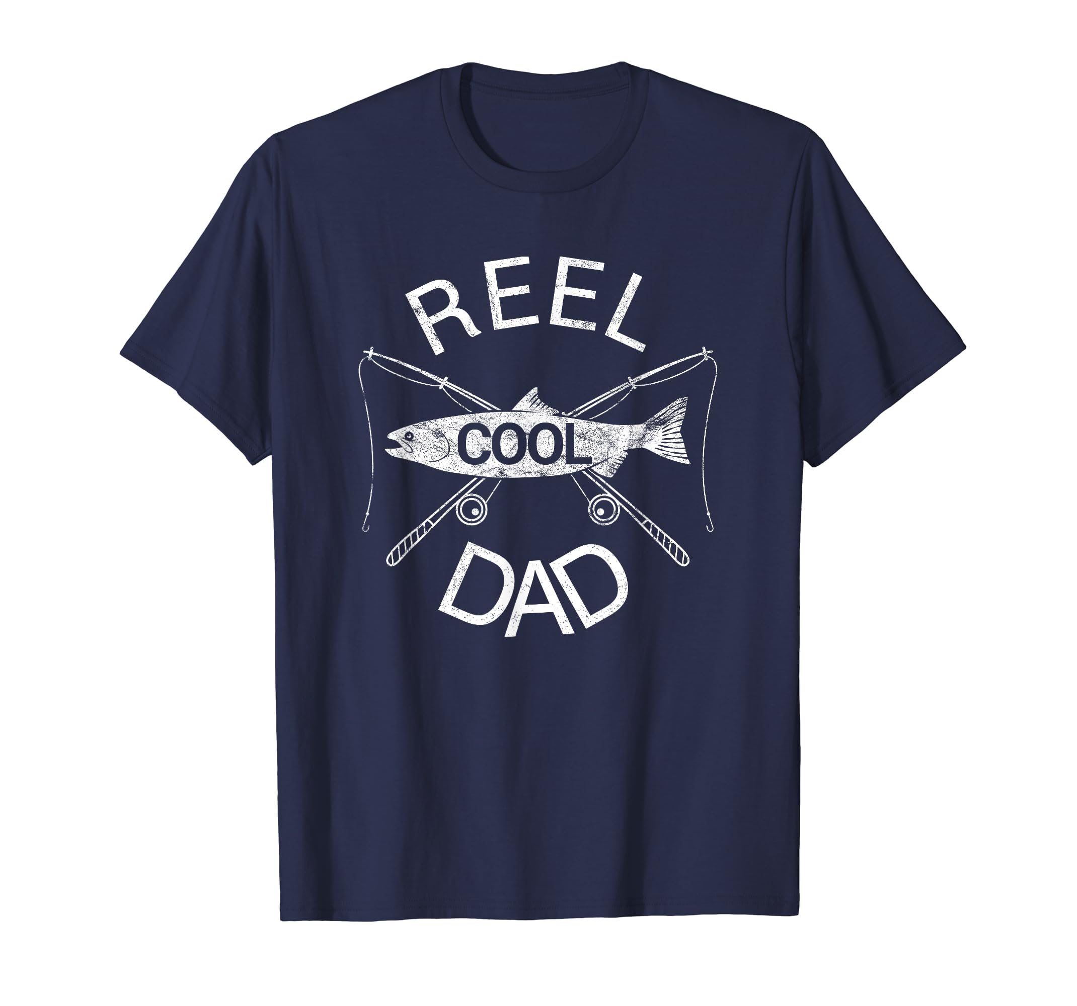 Reel Cool Dad Fish Fisher Fishing Funny Cute Vintage Retro T-shirt Gift ...