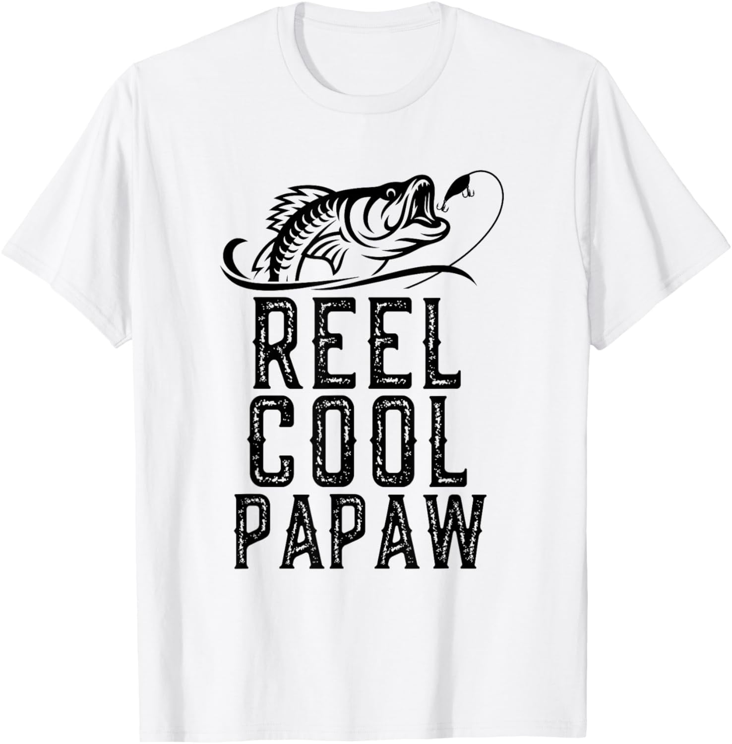 Reel Cool Papaw Fishing Funny Grandpa Retro Mens T-Shirt - Walmart.com