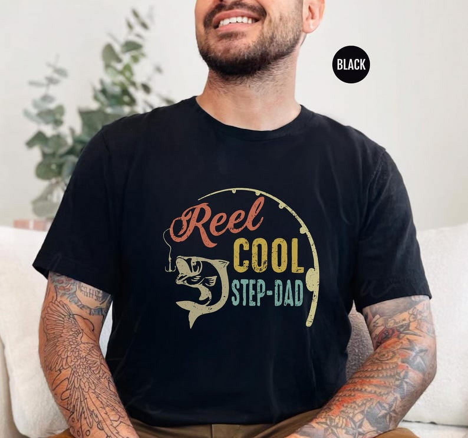 Reel Cool Step-Dad Fishing Shirt, Stepfather T-shirt, Funny Step Dad ...
