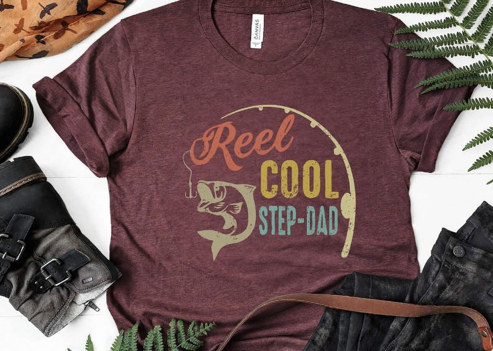 Reel Cool Step-Dad Fishing Shirt, Stepfather T-shirt, Funny Step Dad ...