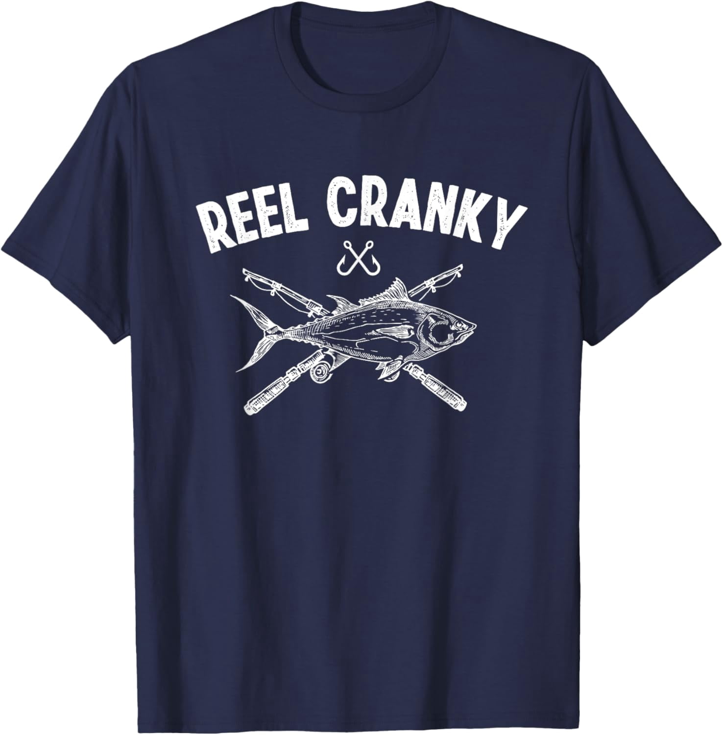Reel Cranky Fishing Fisherman T-Shirt - Walmart.com
