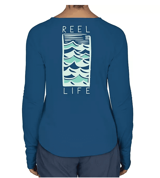 Reel Life Ladies UV Long Sleeve Tee XXL Dark Blue - Walmart.com