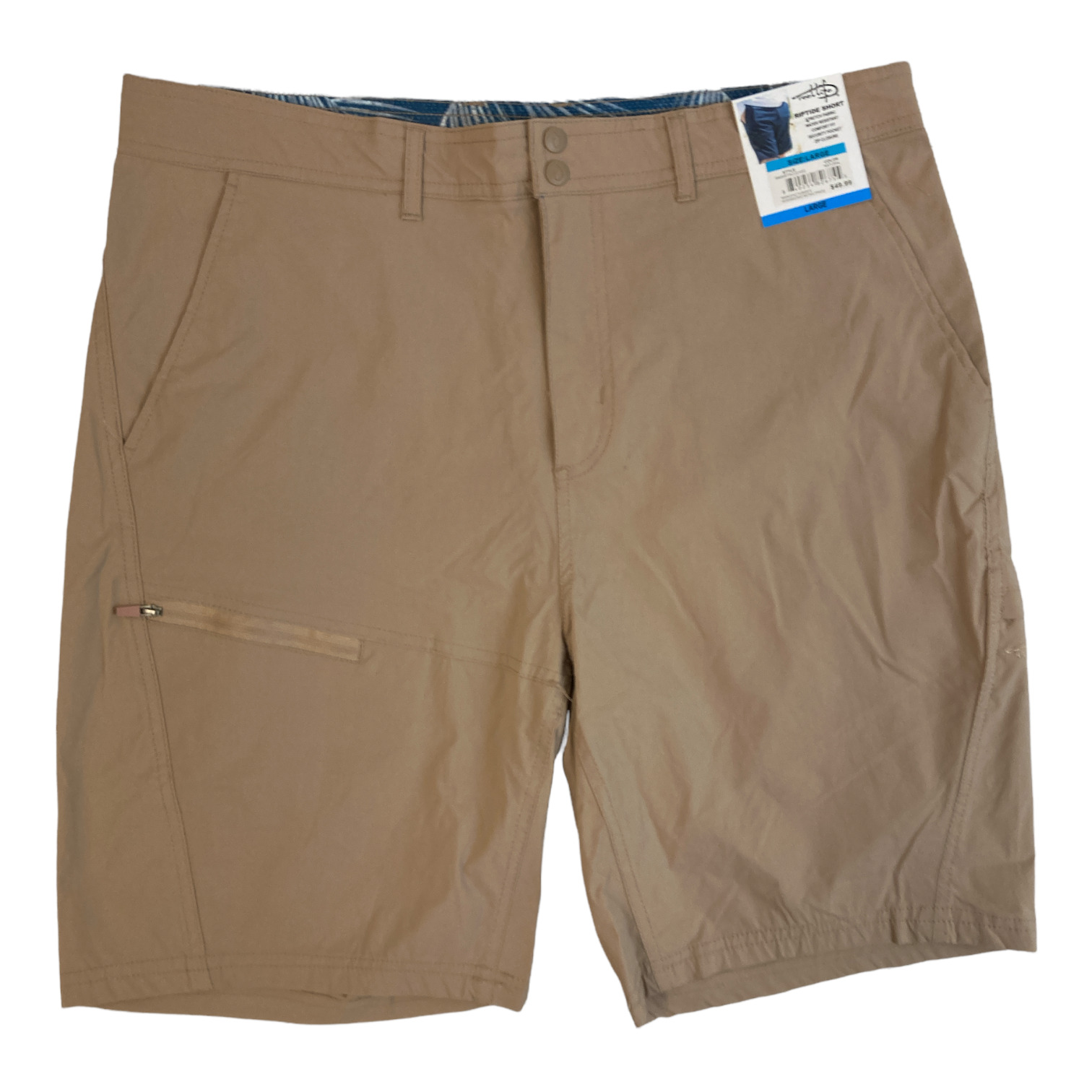 Reel Life Men's Built-In Mesh Liner Riptide Short (Natural, XXXL) - Walmart.com