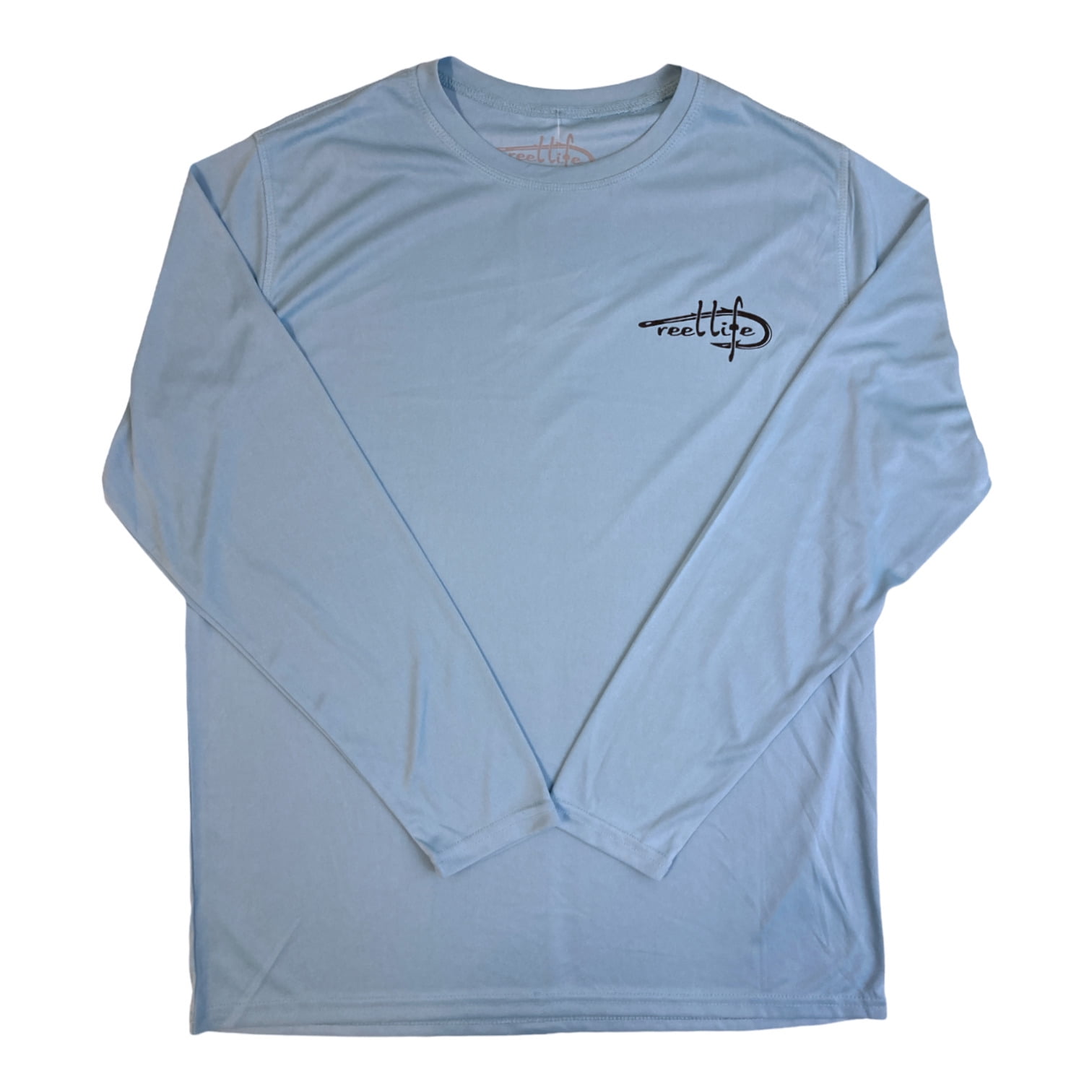 Reel Life Men's Sun Defender Lightweight Long Sleeve UV T-Shirt (Sky ...