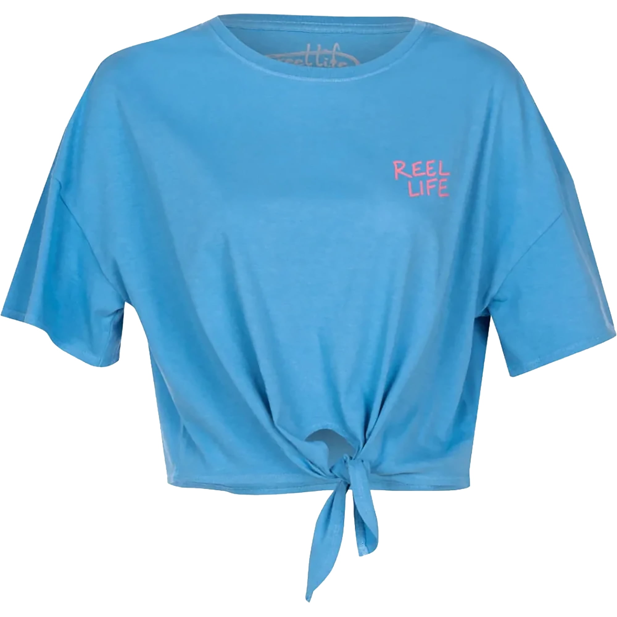 Reel Life Women's Ocean Washed Tie Front T-Shirt - Large - Heritage ...
