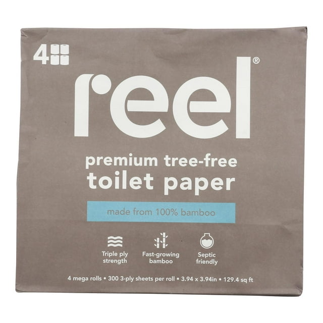 Reel Paper Bamboo Bath Tissue 3-Ply 4 Pk (Pack Of 6) - Walmart.com