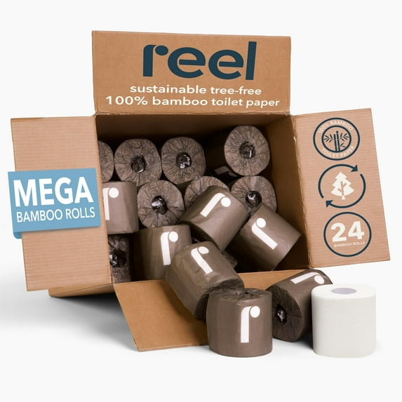 Reel Premium Toilet Paper - 24 Rolls of Toilet Paper - 3-Ply Made From ...