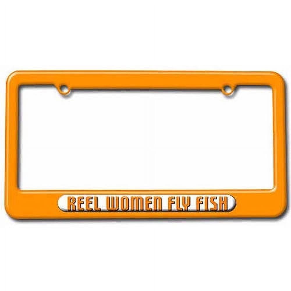 Reel Women Fly Fish, Fishing License Plate Tag Frame, Multiple Colors ...