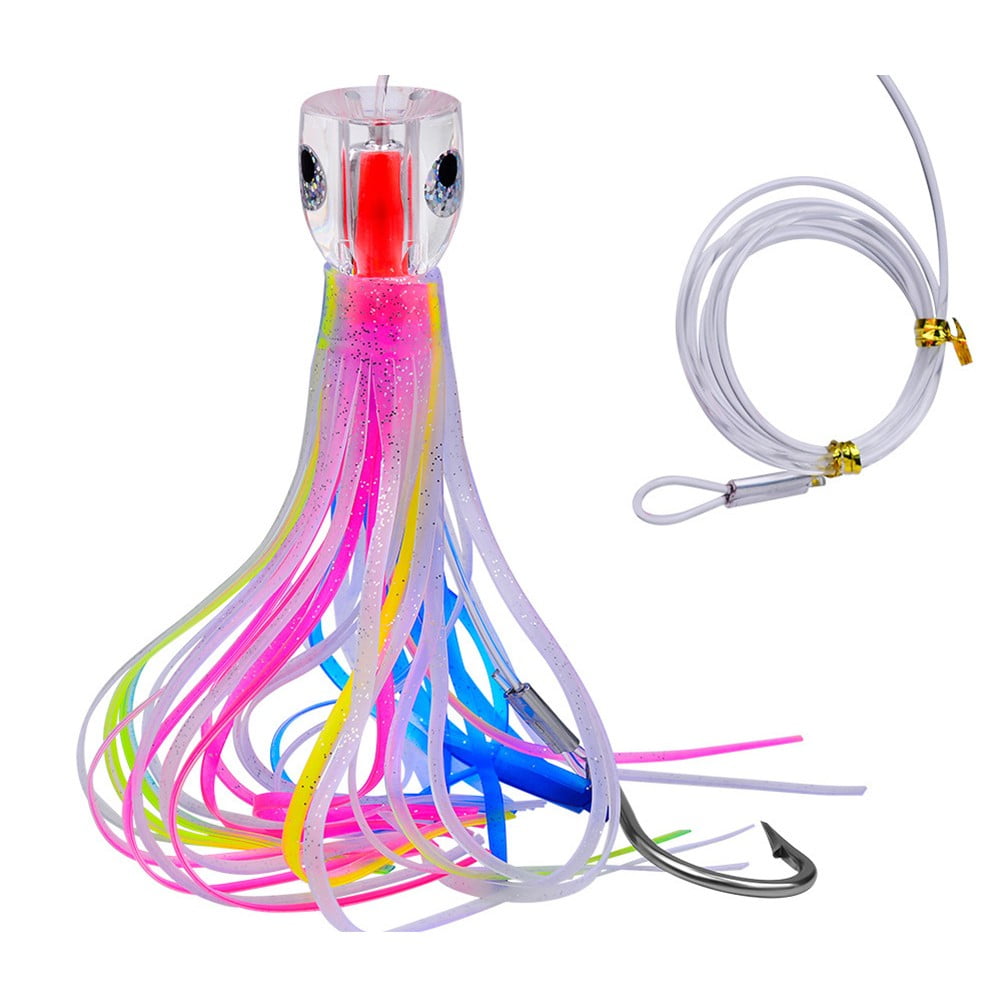 Reel in the Big Ones 9 Inch Octopus Skirt Trolling Lure with Water Hole ...