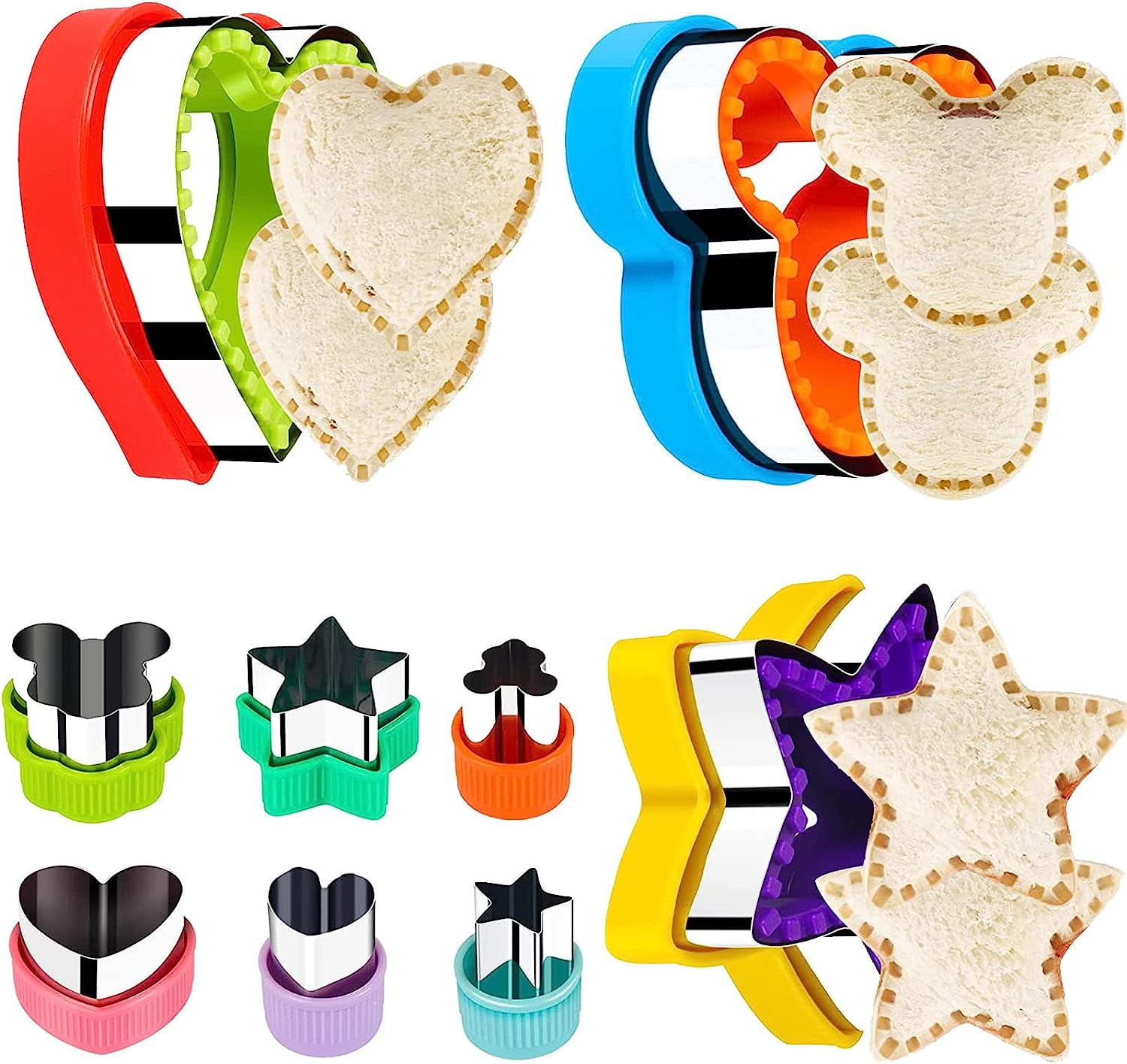 Reemeer Sandwich Cutter and sealing machine Set of 9 maker with shell ...