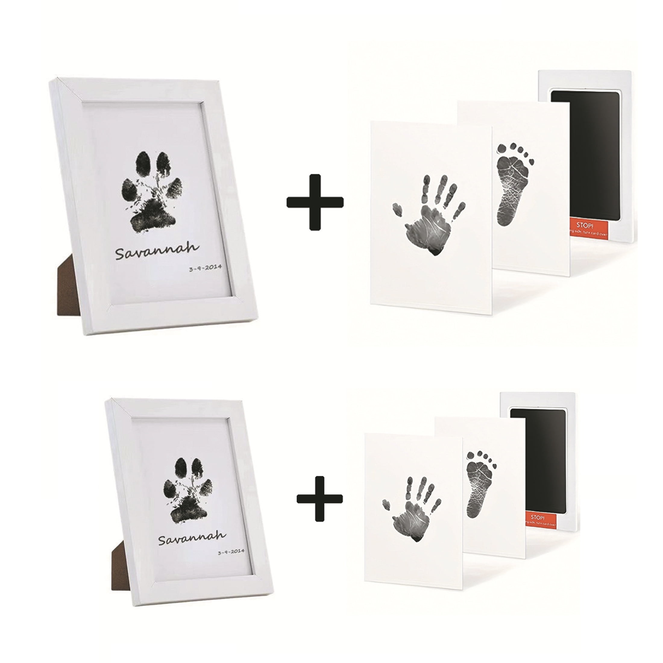 Reendo 2PCS Large and small Clean-Touch Ink Pad Kit, Mess-Free Inkless ...