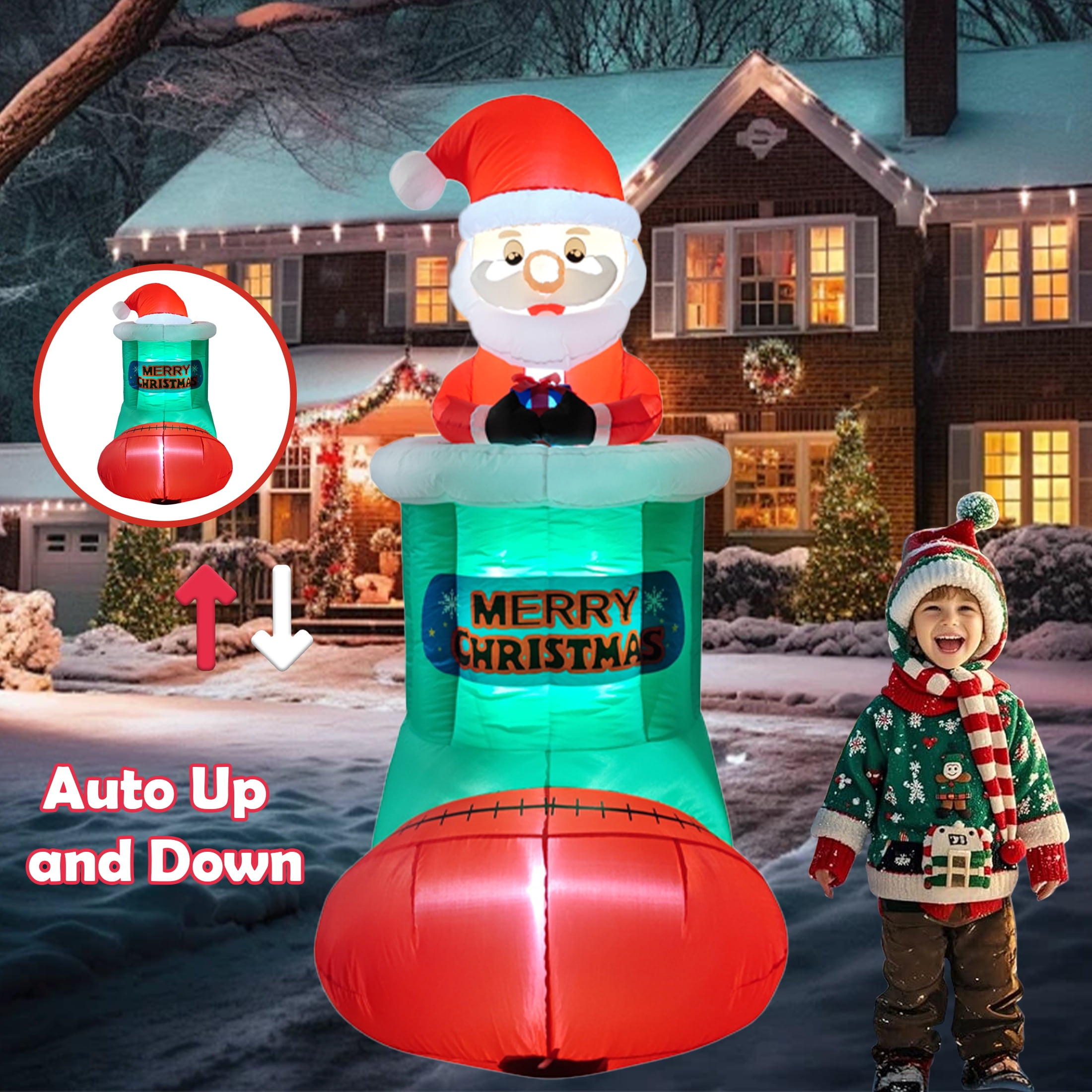Reendo Christmas Inflatables Christmas Outdoor Decor Christmas ...