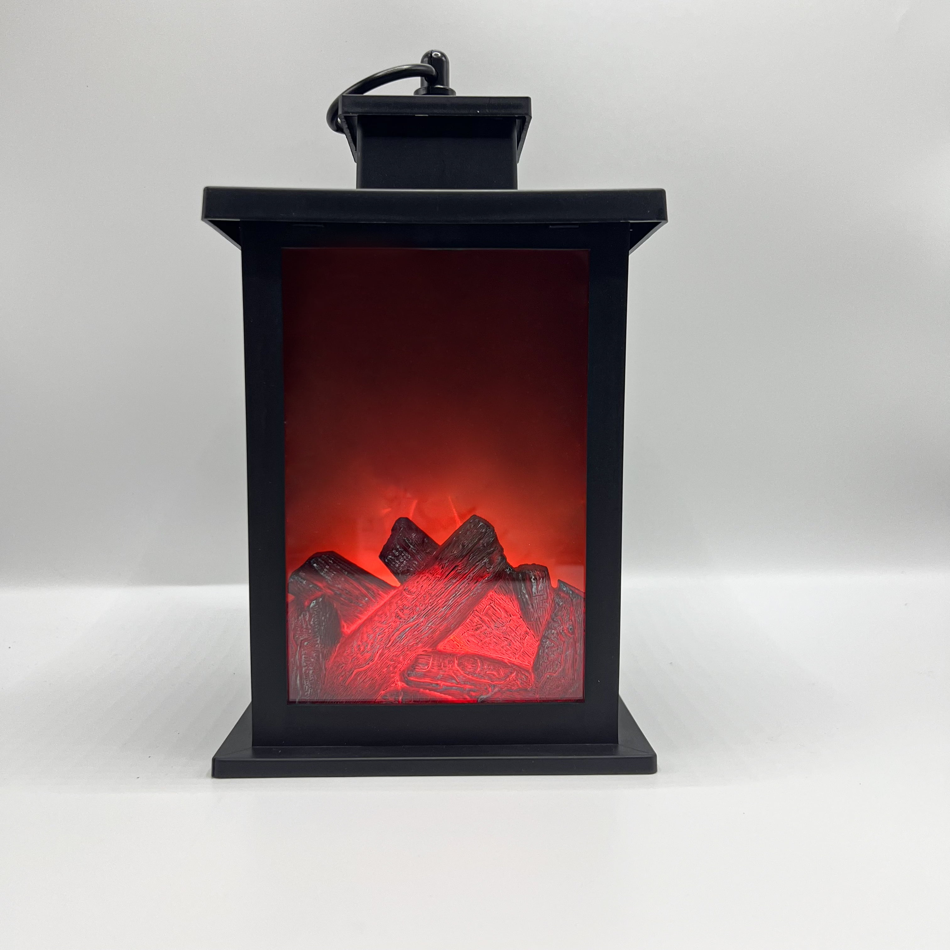 Reendo Small Cozy Fireplace Lantern Traditional Realistic Log Wood ...