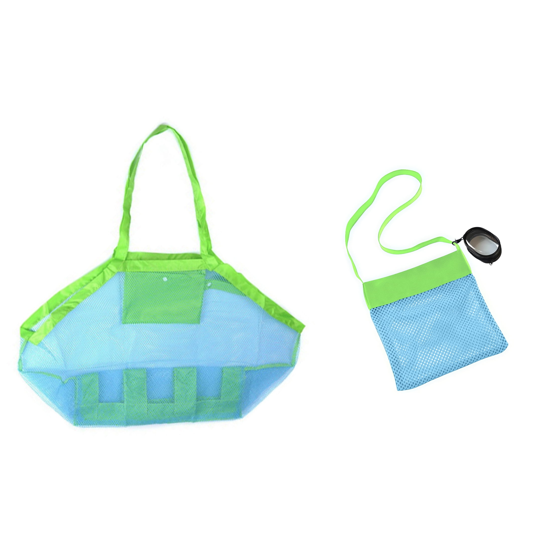 VAFFUL Extra-Large Kids’ Beach Toy Mesh Storage Bag Set – 3-Piece ...