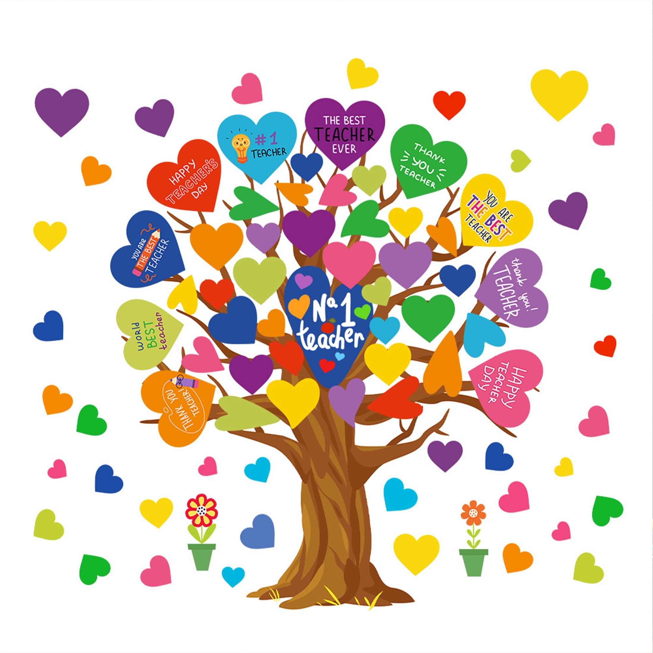 Teacher Appreciation Tree – Heartfelt Classroom Decoration Set ...