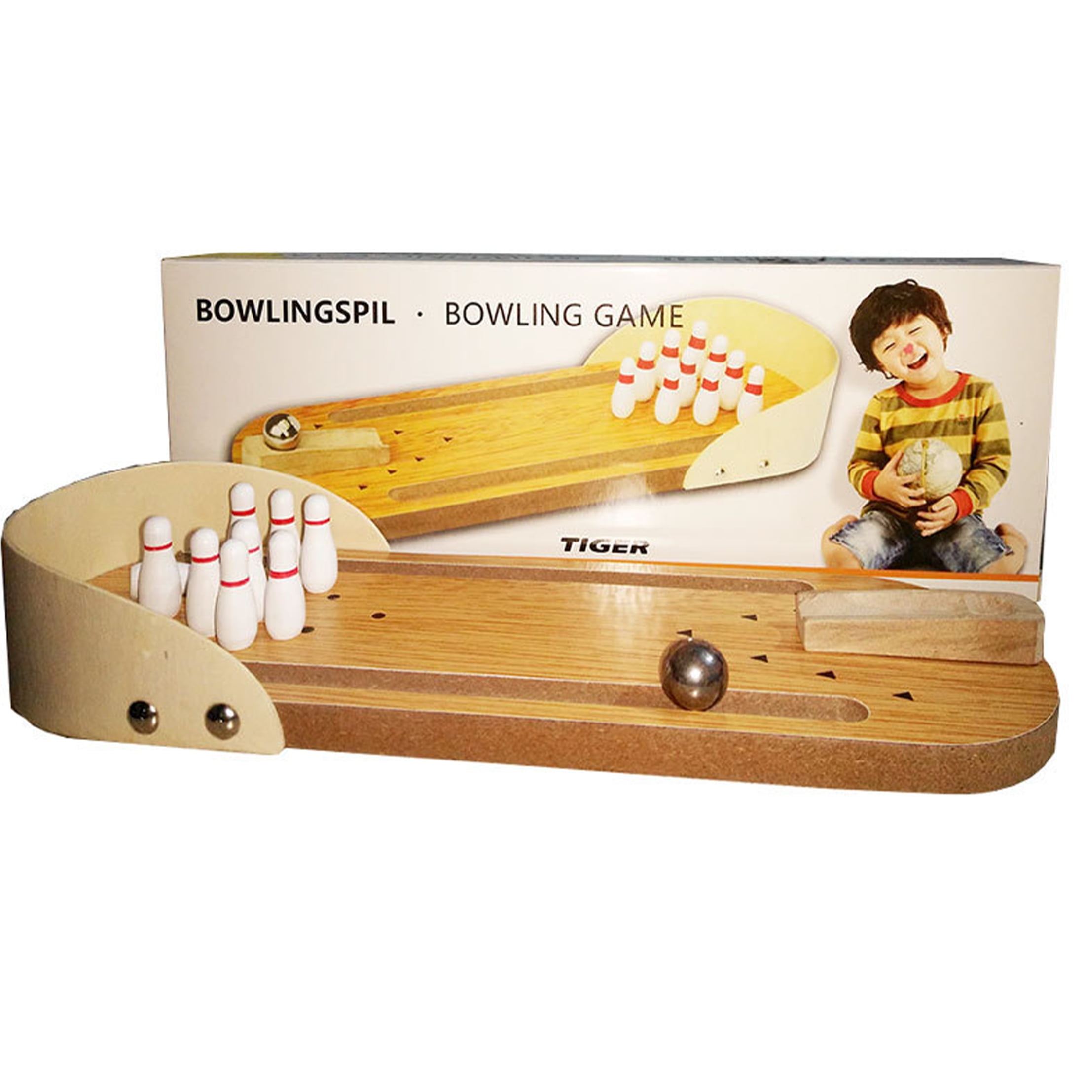 Reendo Wooden Mini Bowling Set - Stress-Relieving Desk Toys, Funny ...