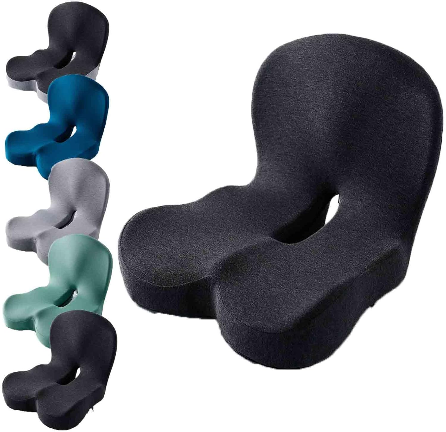 Reenly Back and Seat Cushion, Ergonomic Non Slip Seats Cushion, Memory ...