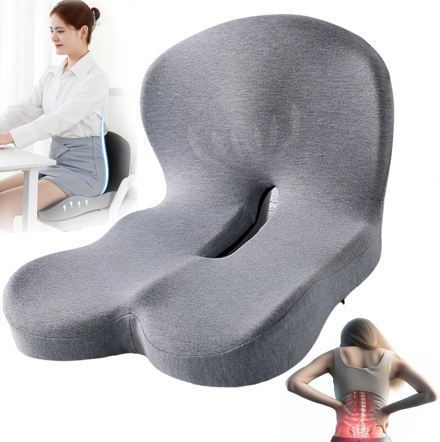 Reenly Back and Seat Cushion, Reenly Soothe+ Seat Cushion for Tailbone ...
