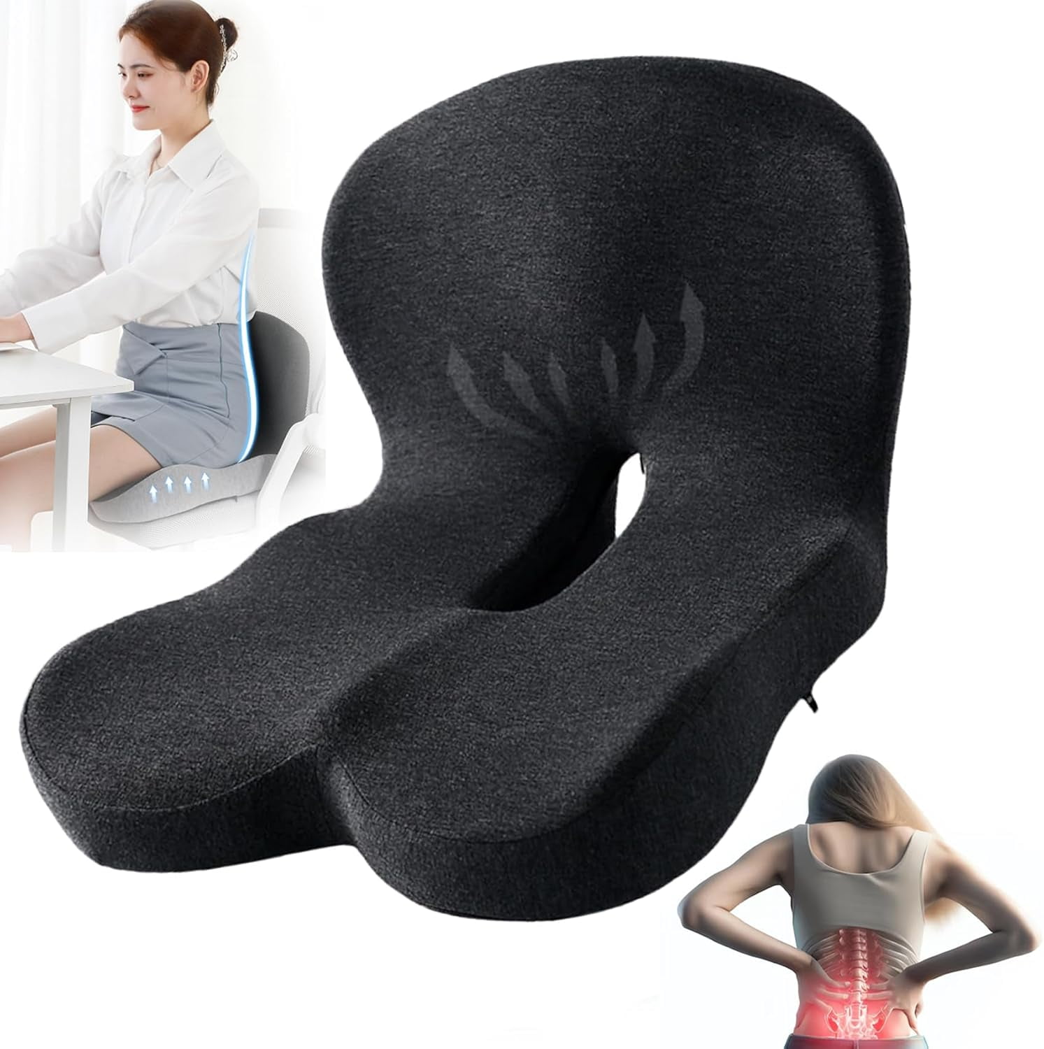 Reenly Back and Seat Cushion, Reenly Soothe+ Seat Cushion for Tailbone ...