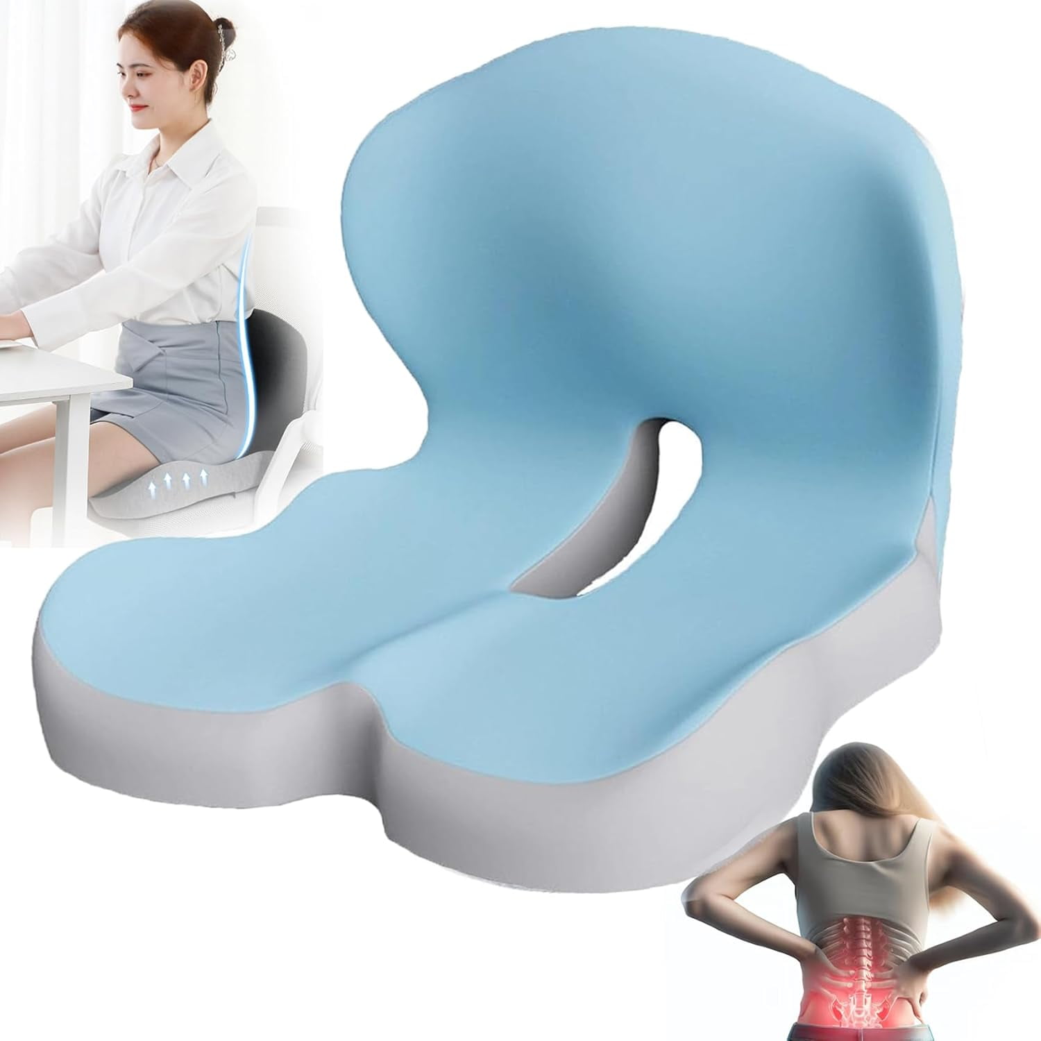 Reenly Back and Seat Cushion, Reenly Soothe+ Seat Cushion for Tailbone ...