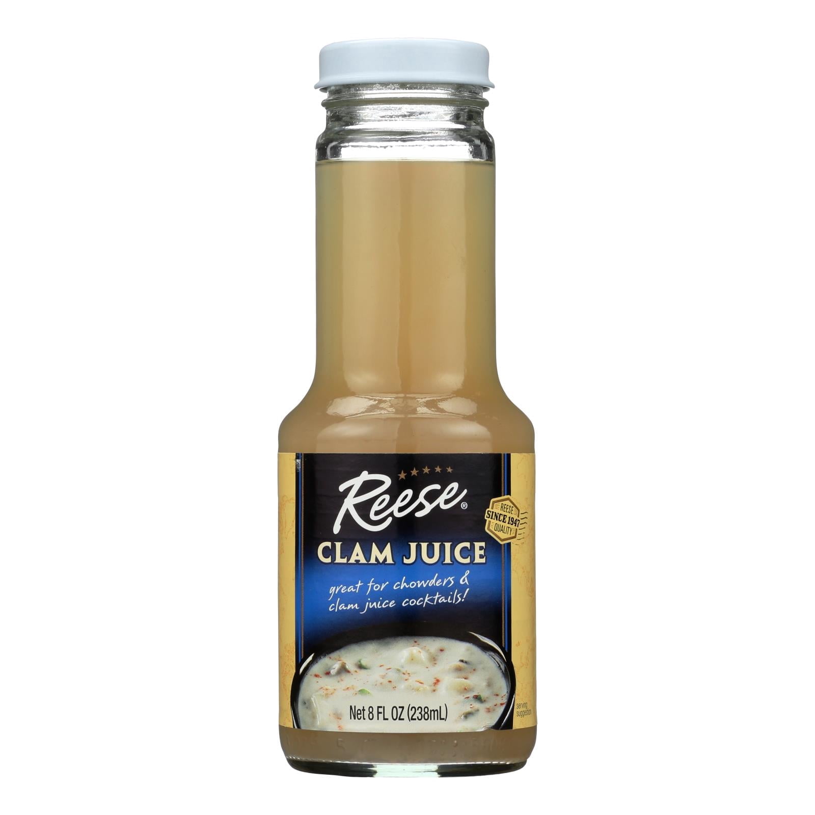 Reese Clam Juice, 8 Fl Oz Bottle, Case of 6, Perfect for Chowders and ...