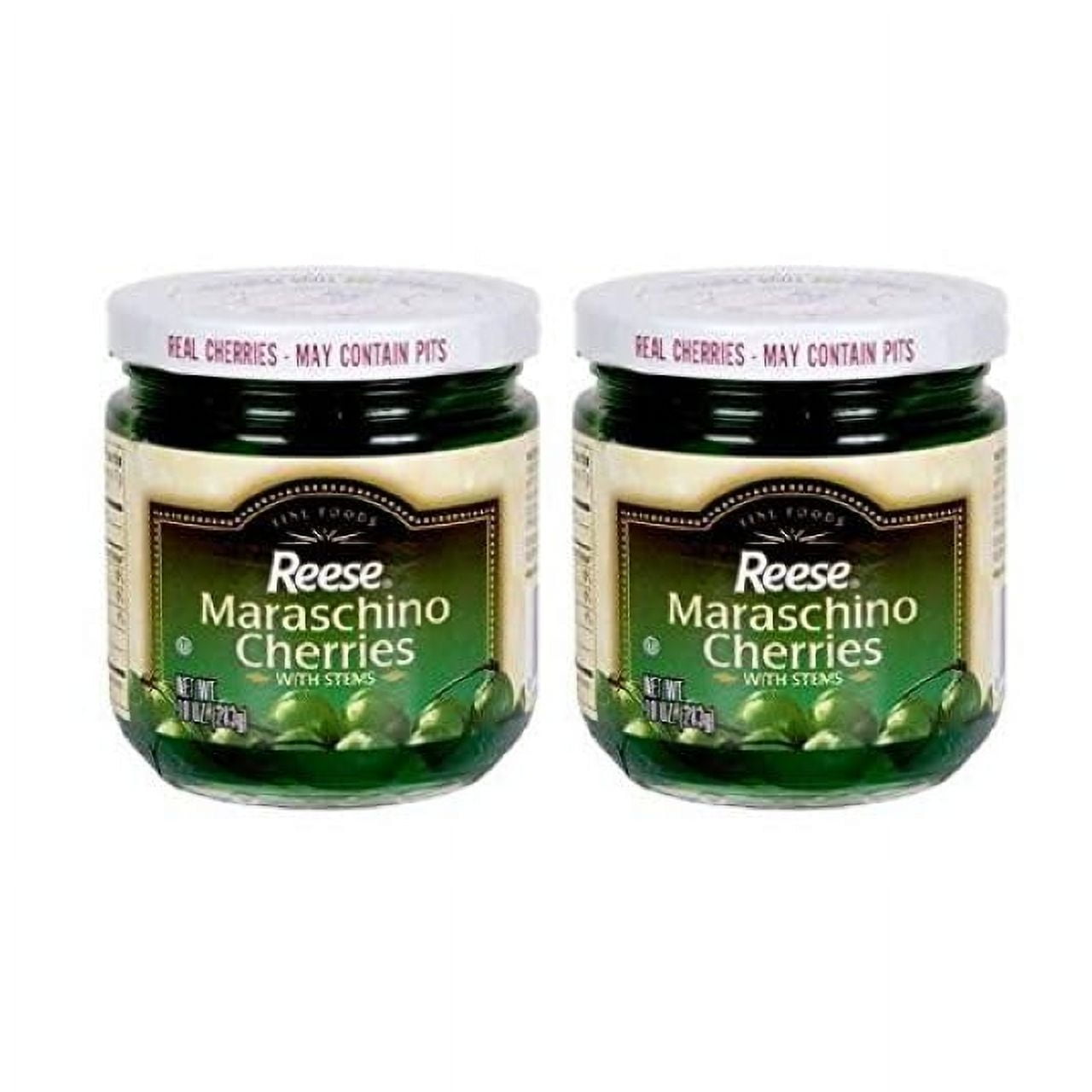 Reese Maraschino Cherries with Stems, 10 oz (Pack of 2) - Walmart.com