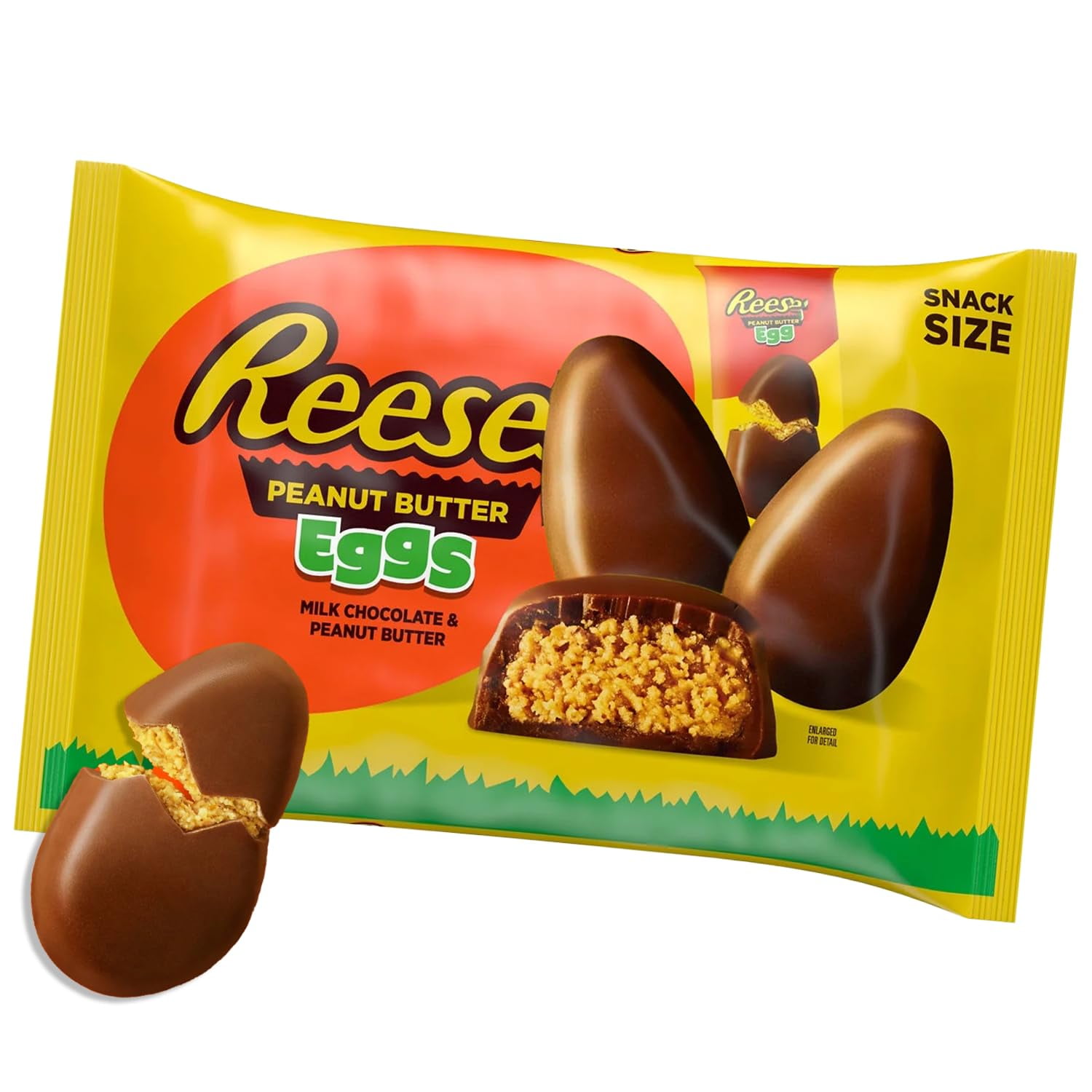 Reese Peanut Butter Eggs Snack Size - Individually Wrapped Milk Chocolate Easter Candy For Egg ...
