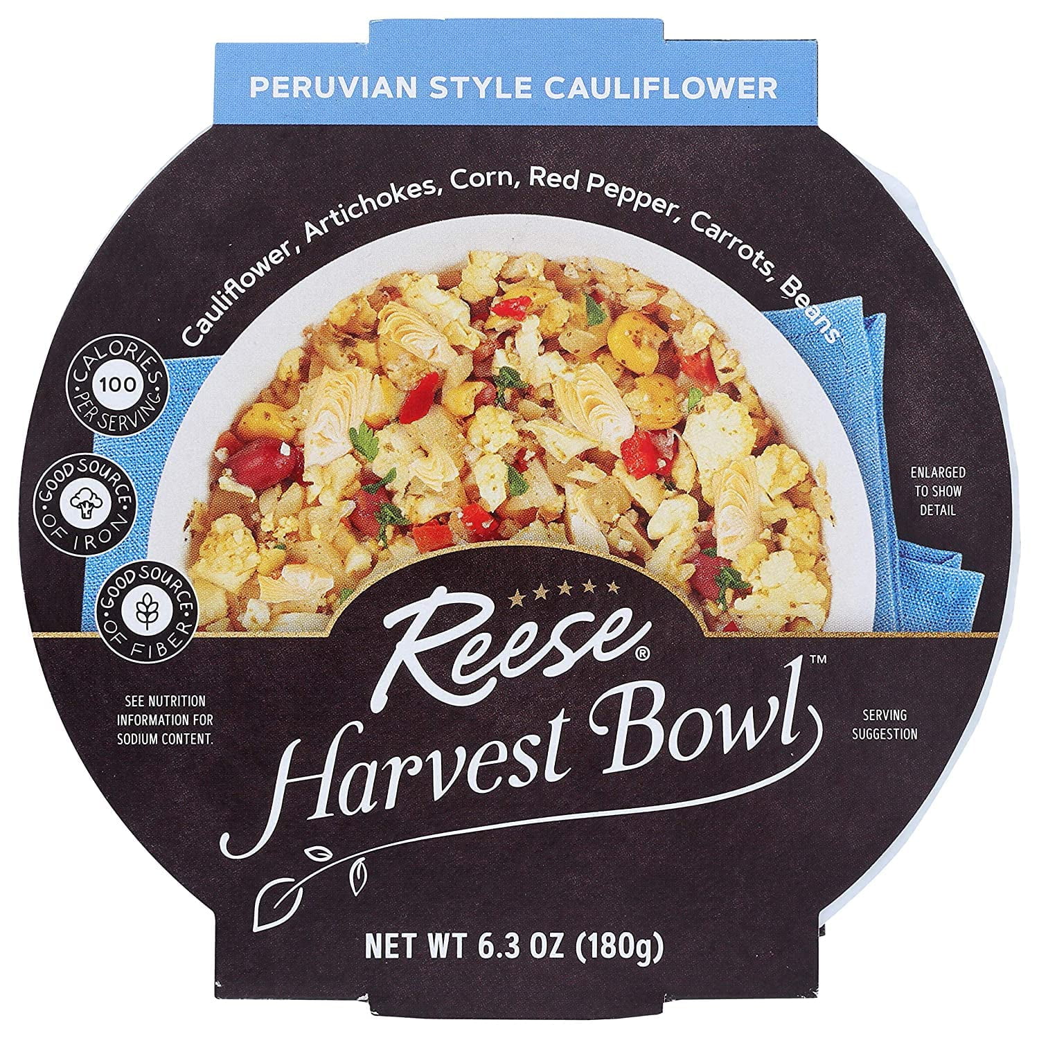 Reese Peruvian Veggie Harvest Bowl | SMRCauliflower, Artichokes, Corn, Carrots | High Fiber ...