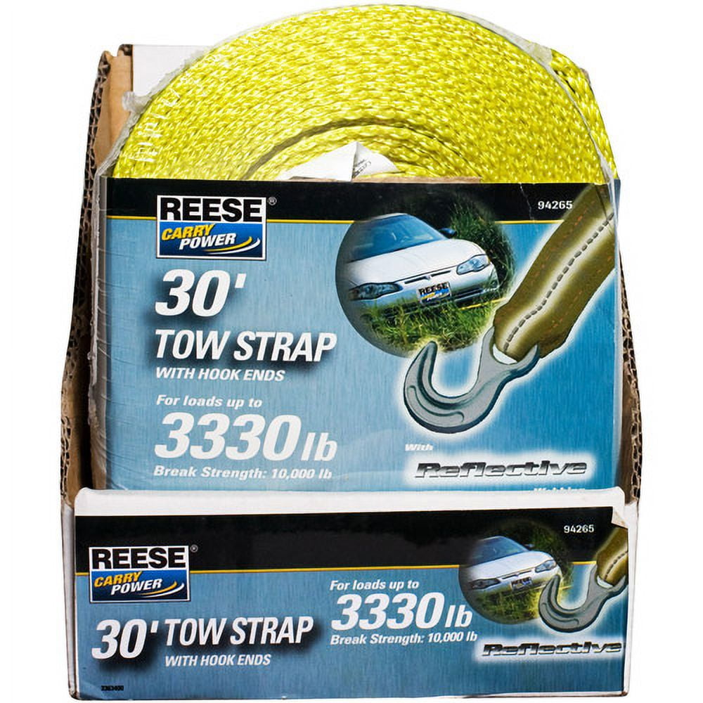 Reese Tow Strap 30ft - 3333lb Load Capacity - Recovery Strap - Walmart.com