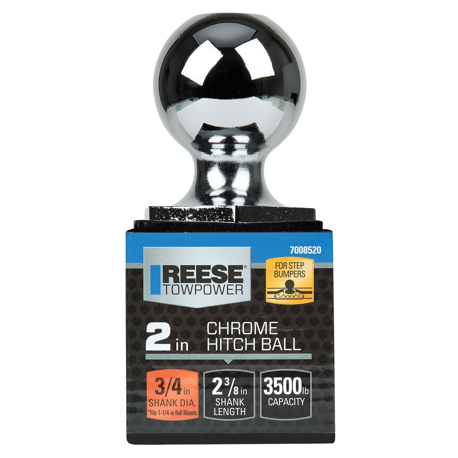 Reese Towpower Interlock Trailer Hitch Ball, 2 in. Diameter, 3,500 lbs ...