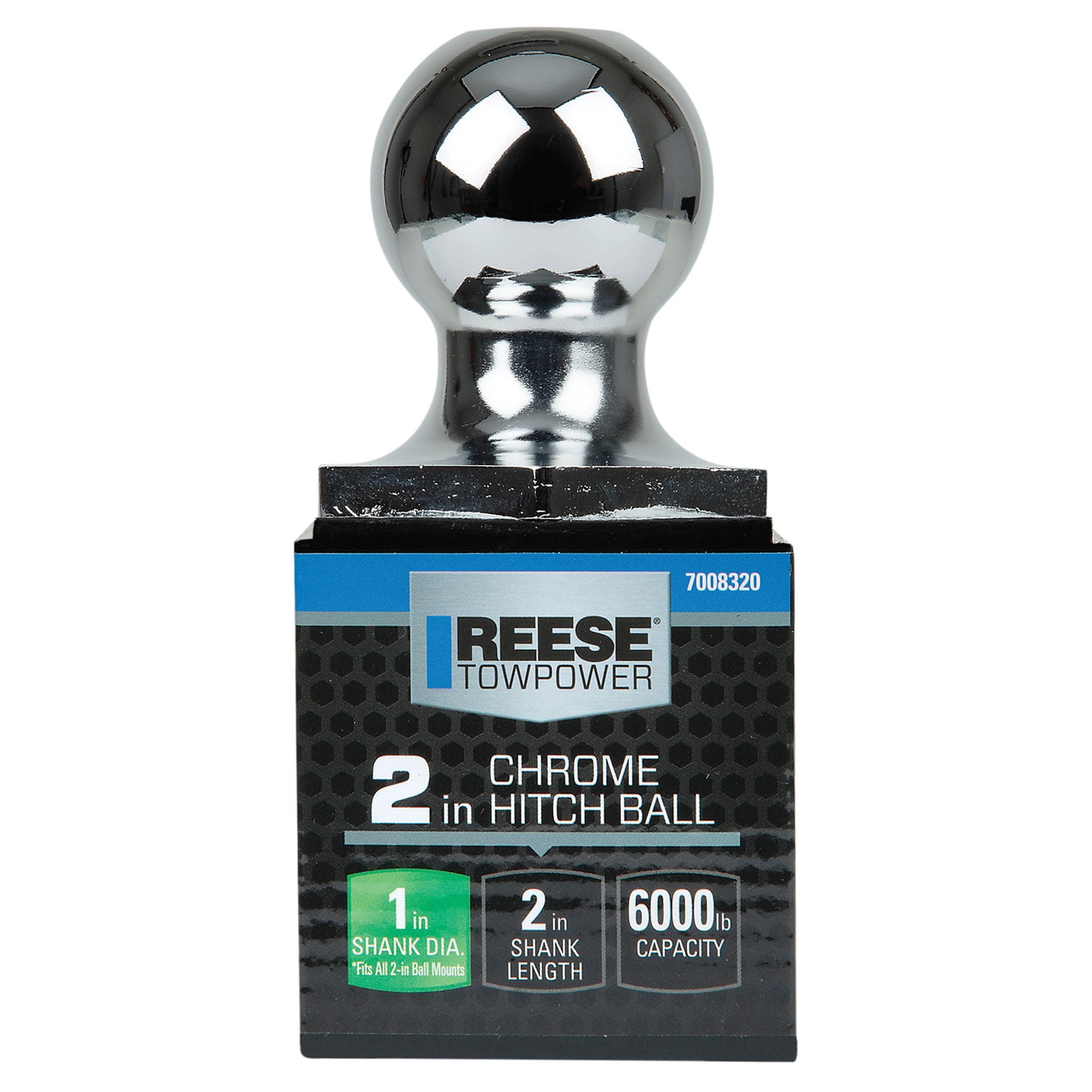 Reese Towpower Interlock Trailer Hitch Ball, 2 in. Diameter, 6,000 lbs ...