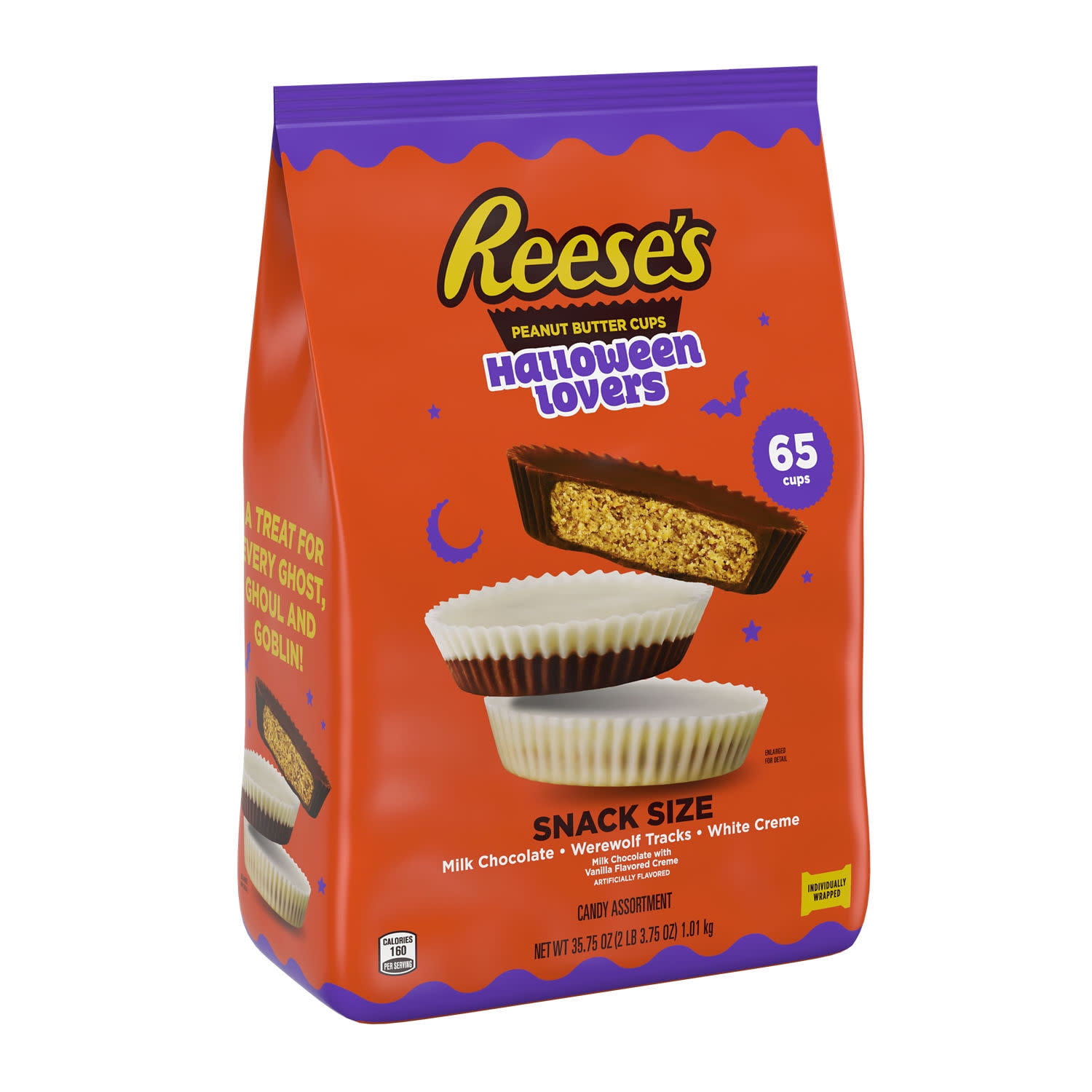 Reese's Assorted Flavored Snack Size Peanut Butter Cups Halloween Candy ...