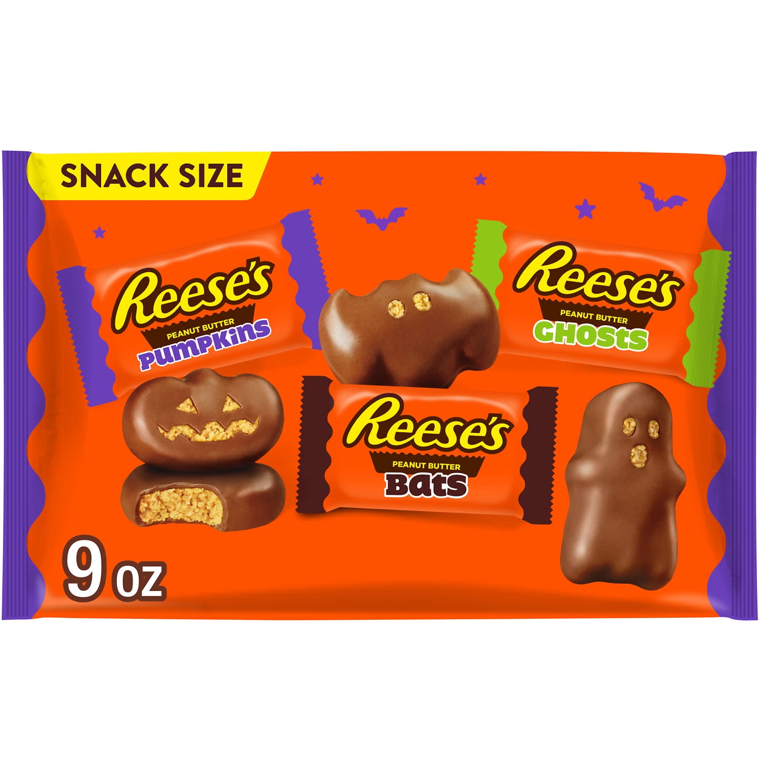 Reese's Assorted Milk Chocolate, Peanut Butter Shapes Halloween Candy ...