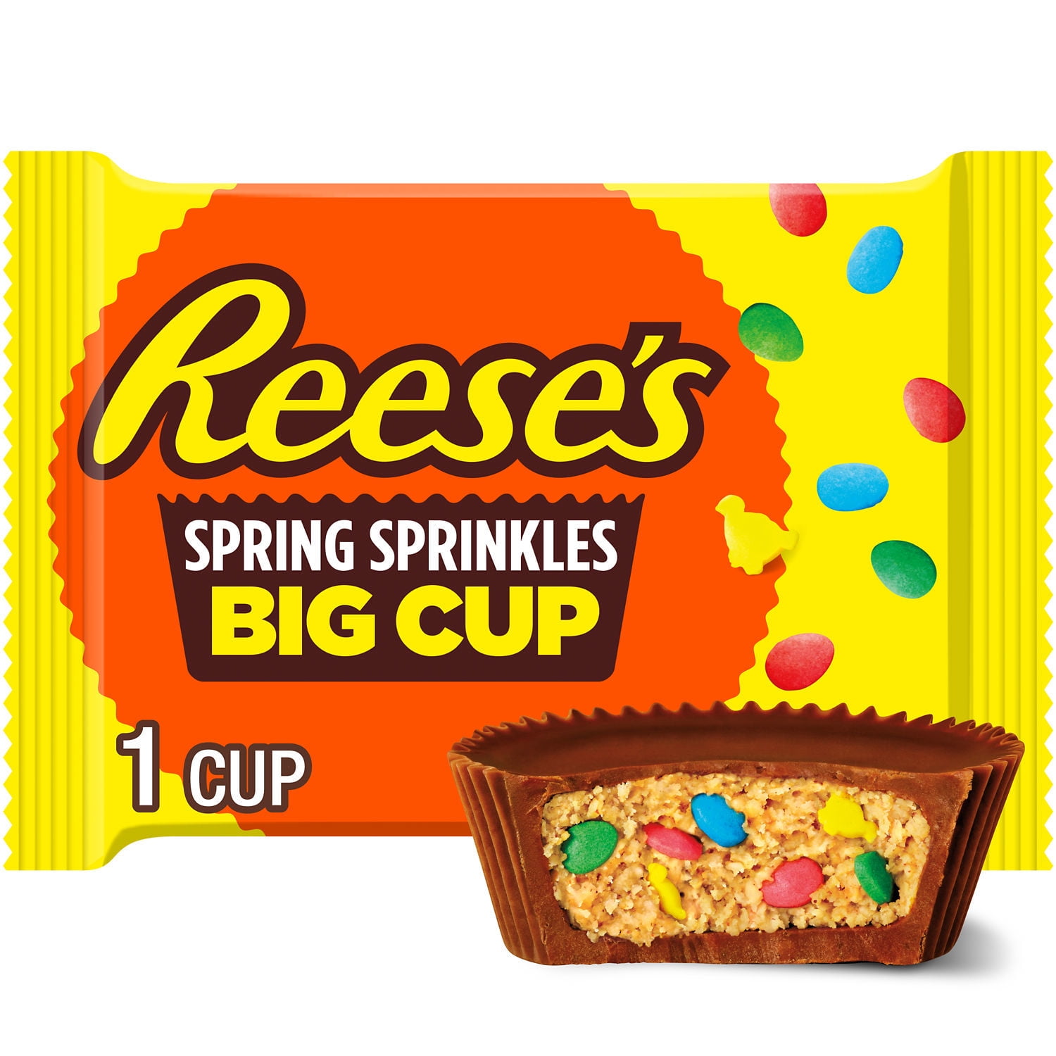 Reese's Big Cup with Sprinkles Milk Chocolate Peanut Butter Cup Easter ...