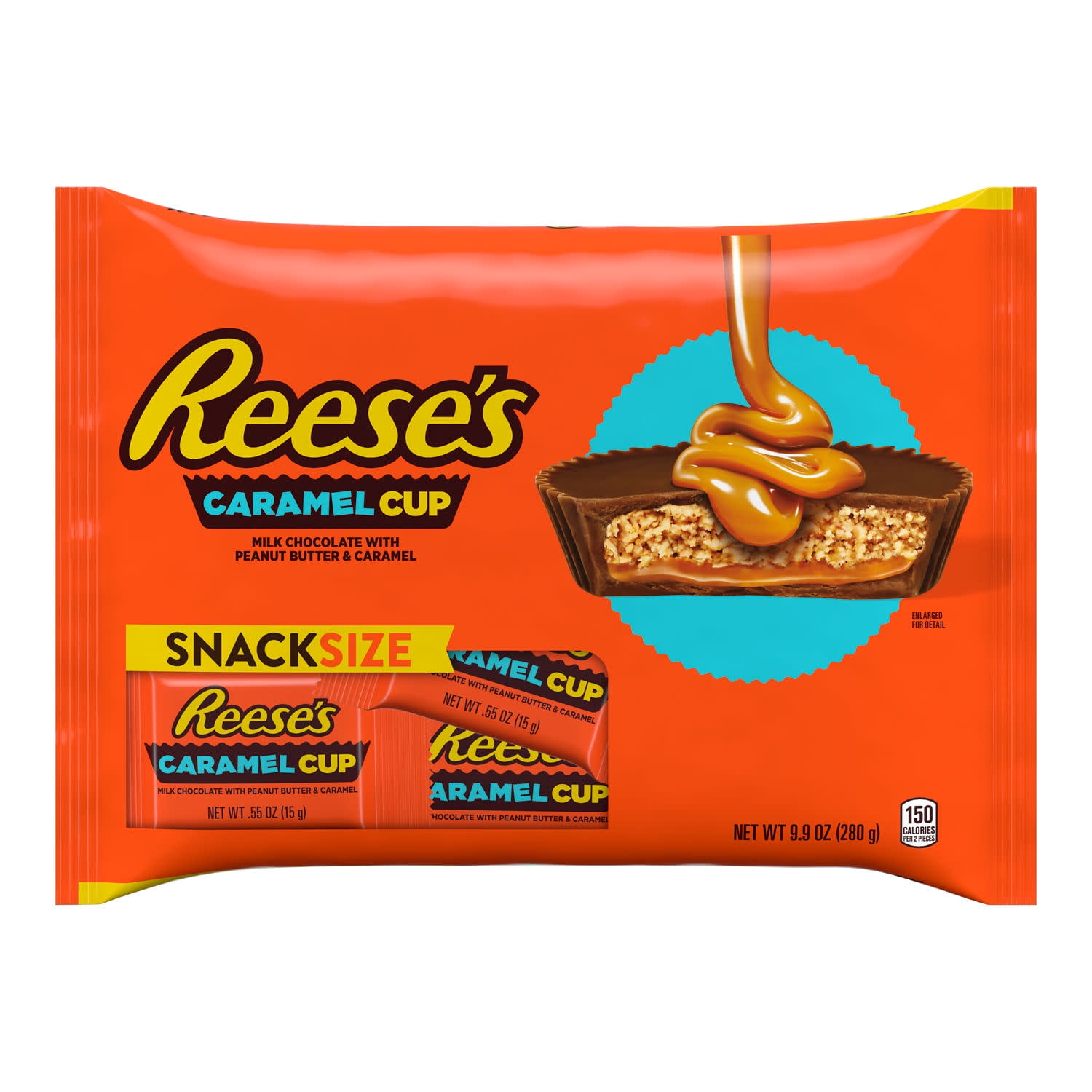 Reese's Caramel Milk Chocolate Snack Size Peanut Butter Cups Candy, Bag 9.9 oz - Walmart.com