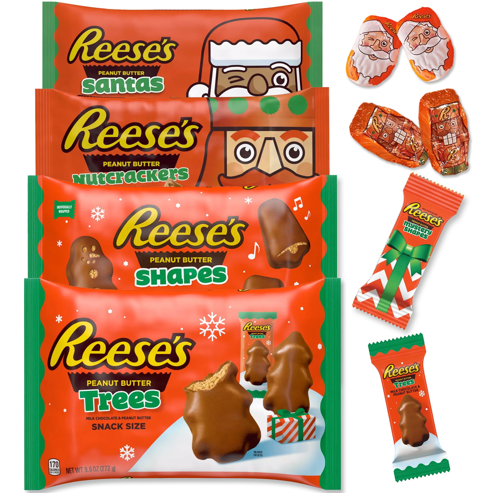 Reese's Christmas Shapes Variety Pack of 4 - Walmart.com