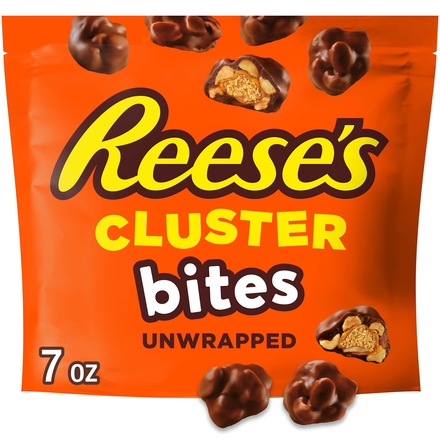 Reese's Cluster Bites Peanut Butter, Caramel and Peanuts Candy, Bag 7 ...