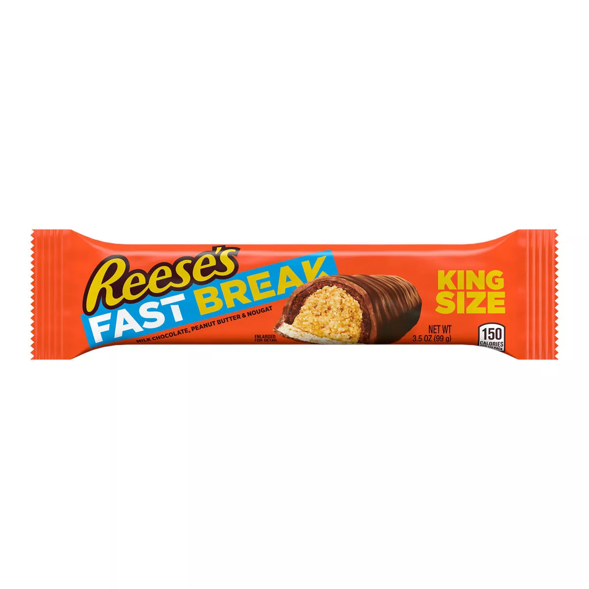 Reese's Fast Break Milk Chocolate, Peanut Butter, Nougat King Size ...