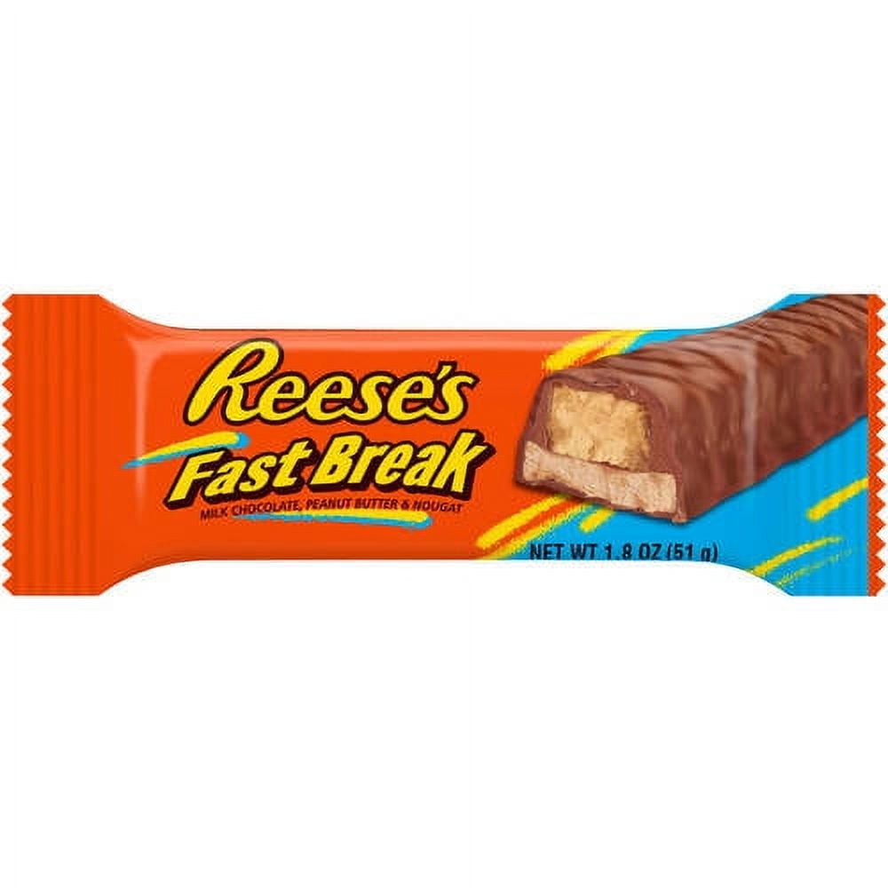 Reese's Fast Break, Milk Chocolate, Peanut Butter & Nougats Candy, 1.8 ...